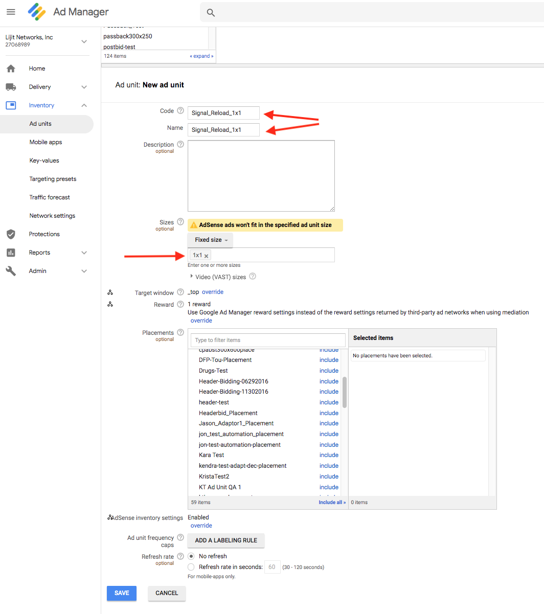 Implementation for Connect and Google Ad Manager